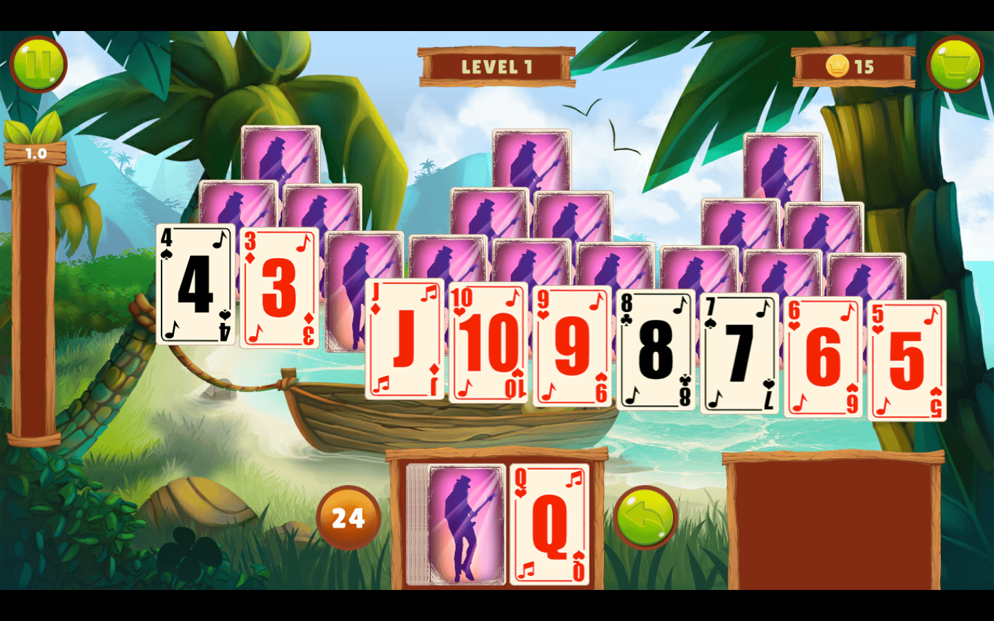 Musical Mystery of the Tropical Island Solitaire – Freegamest by Snowangel